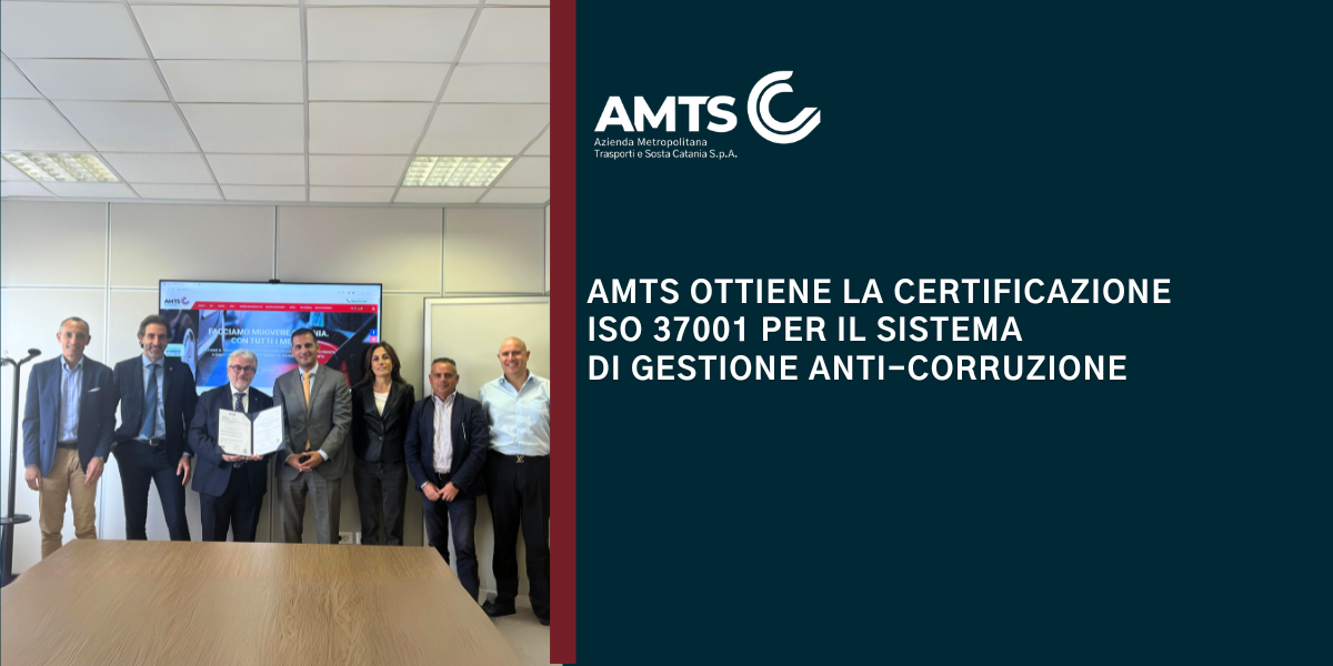 AMTS ottiene la certificazione ISO 37001 per il sistema di gestione ...